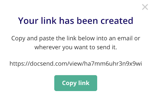 Create a Link – DocSend Help Center