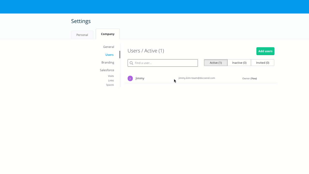 Managing Users – DocSend Help Center Managing Users – DocSend Help Center
