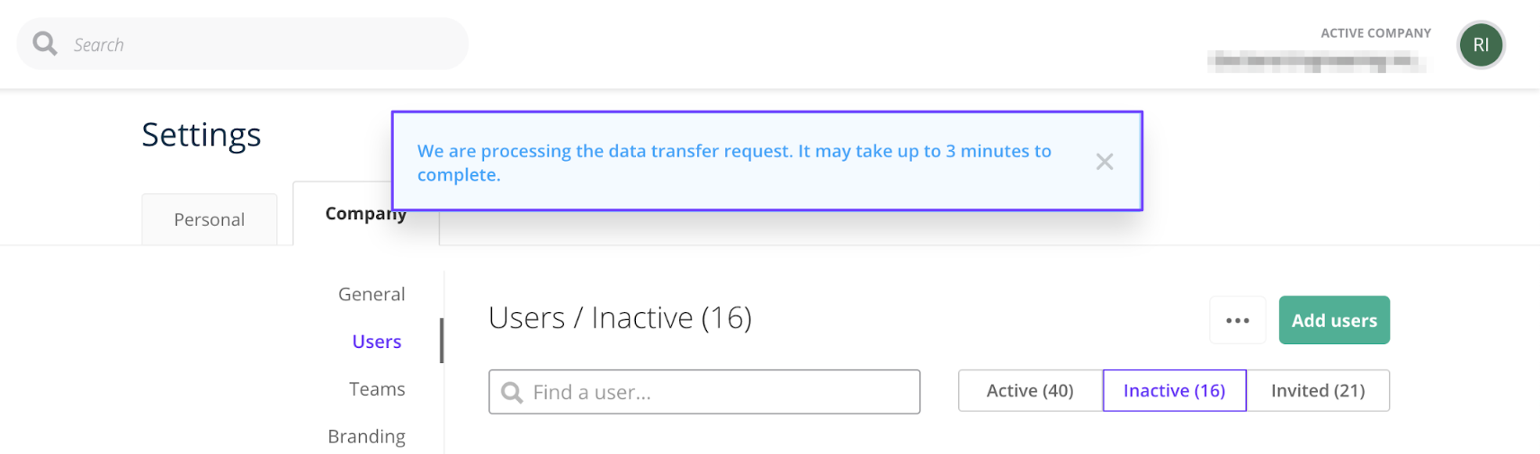 Transfer User Data – DocSend Help Center