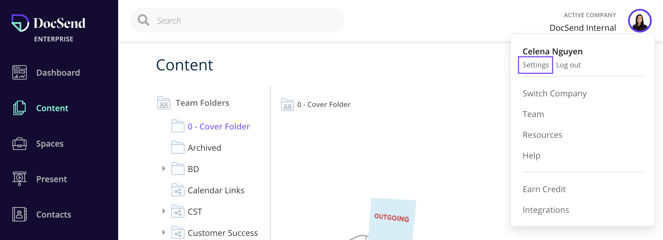 Connected Application Settings Docsend Help Center