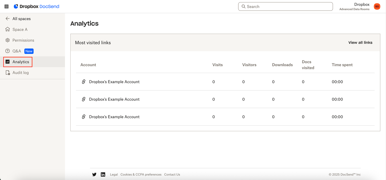 Create a Space (data room) – DocSend Help Center