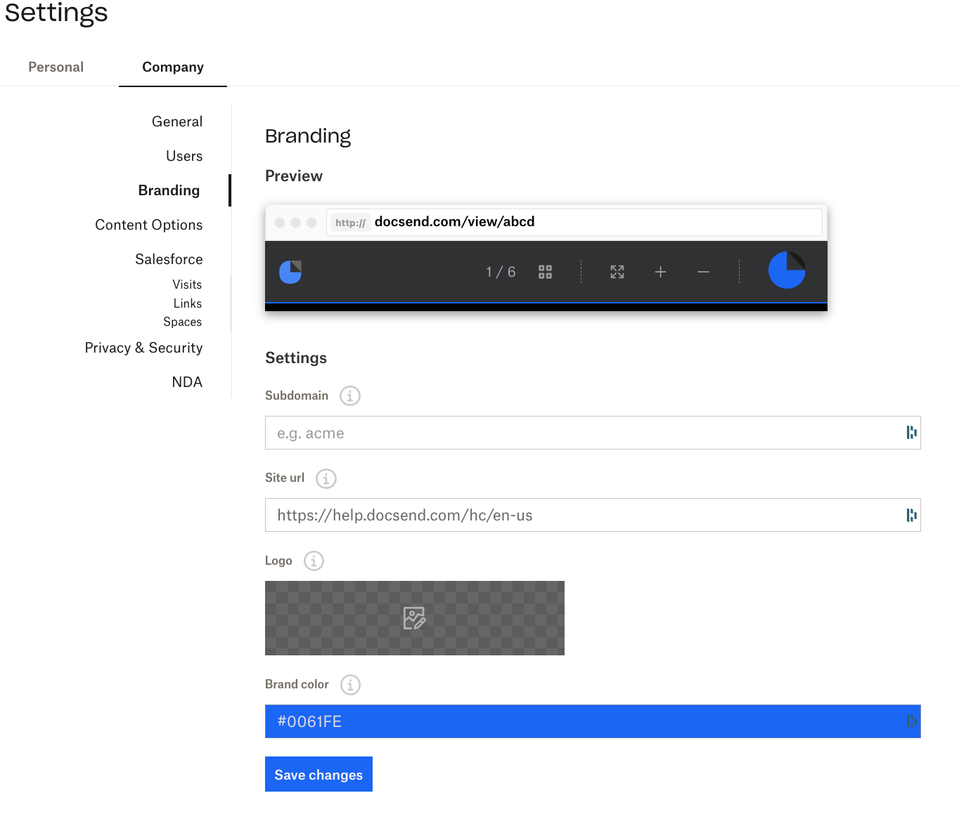 Custom Branding – DocSend Help Center