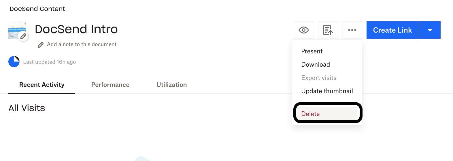Delete Content – DocSend Help Center